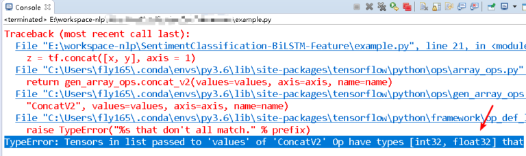 Fix Tensors In List Passed To Values Of Concatv2 Op Have Types Int32 Float32 That Dont