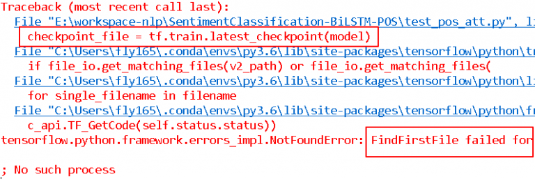 Fix Tensorflow Tftrainlatestcheckpoint Findfirstfile Failed Error Tensorflow Tutorial 4251